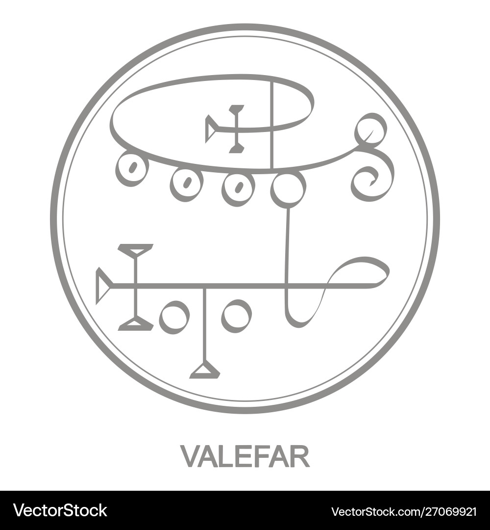 Valefar Sigil - Demon Symbol Royalty Free Vector Image