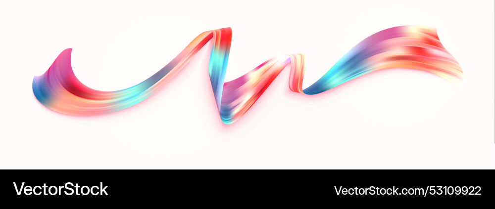 Abstract wave ribbon pearlescent metallized tape Vector Image