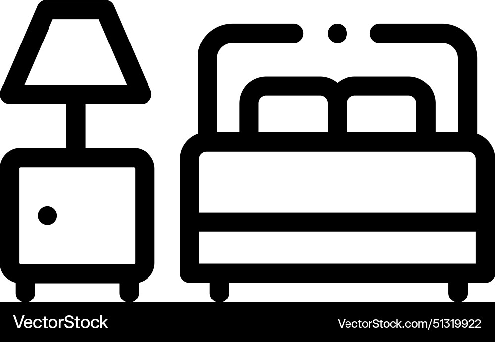 Accommodation icon thin linear style design Vector Image
