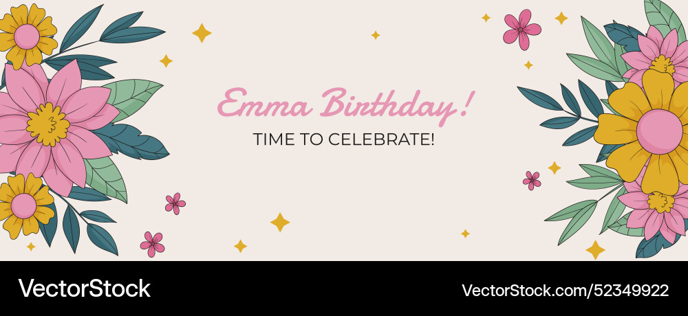 Birthday template design Royalty Free Vector Image