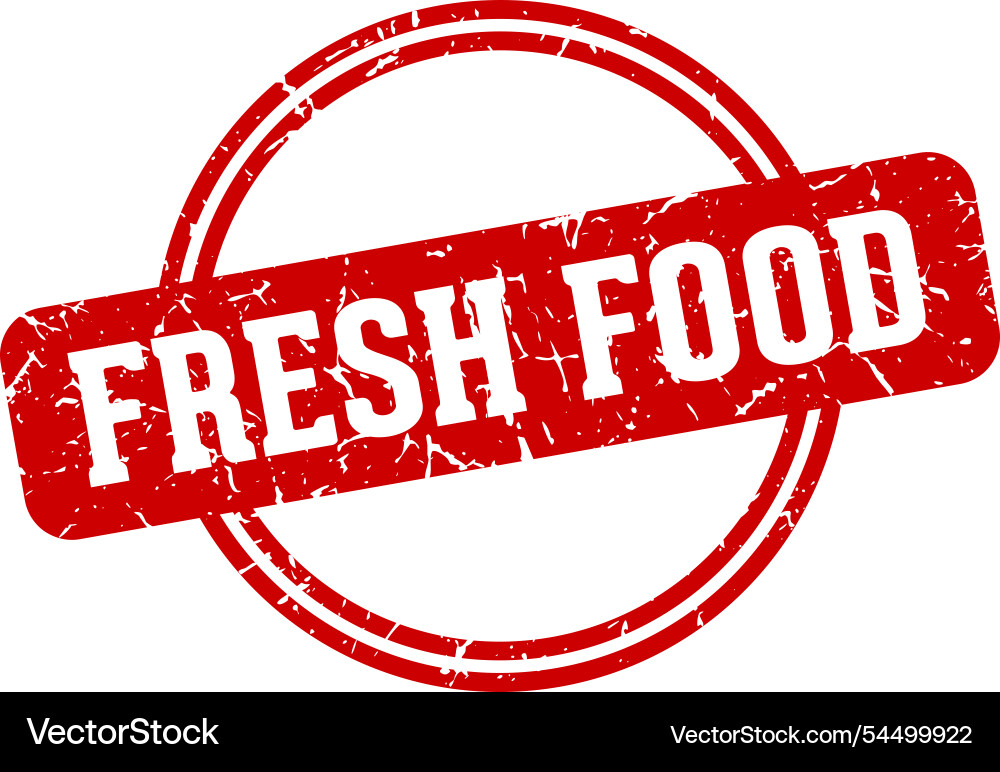 Fresh food stamp Royalty Free Vector Image - VectorStock