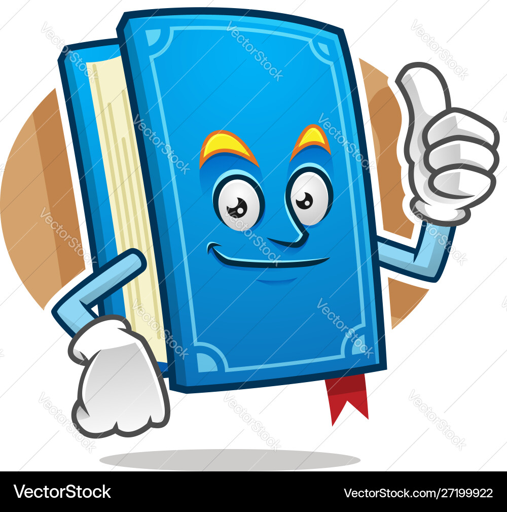 Good book mascot character cartoon Royalty Free Vector Image