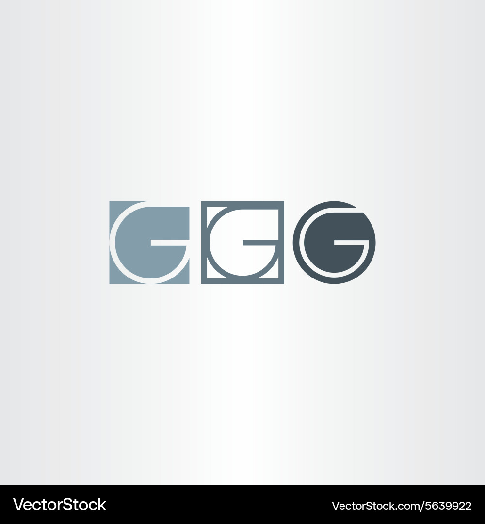 Buchstaben g Symbole setzen Elemente Design Vektorbild