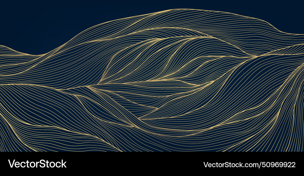 Line japanese style pattern wavy water Royalty Free Vector