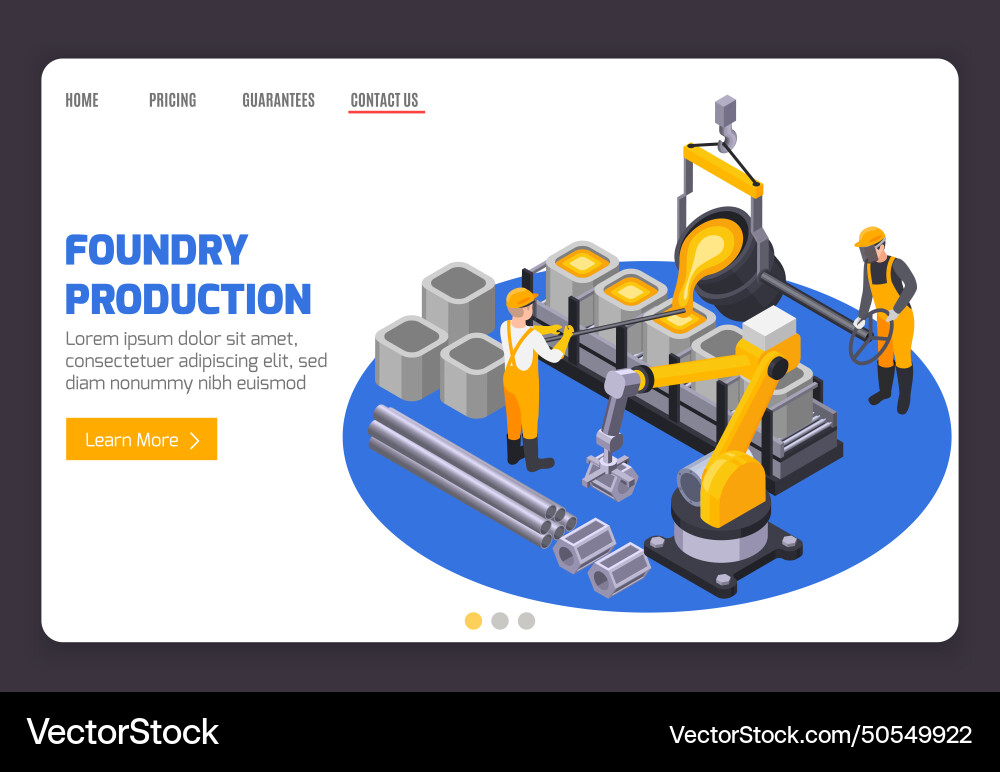 Metal industry banner Royalty Free Vector Image