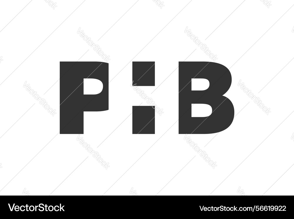 Phb logo design initial letter p h b bold font Vector Image