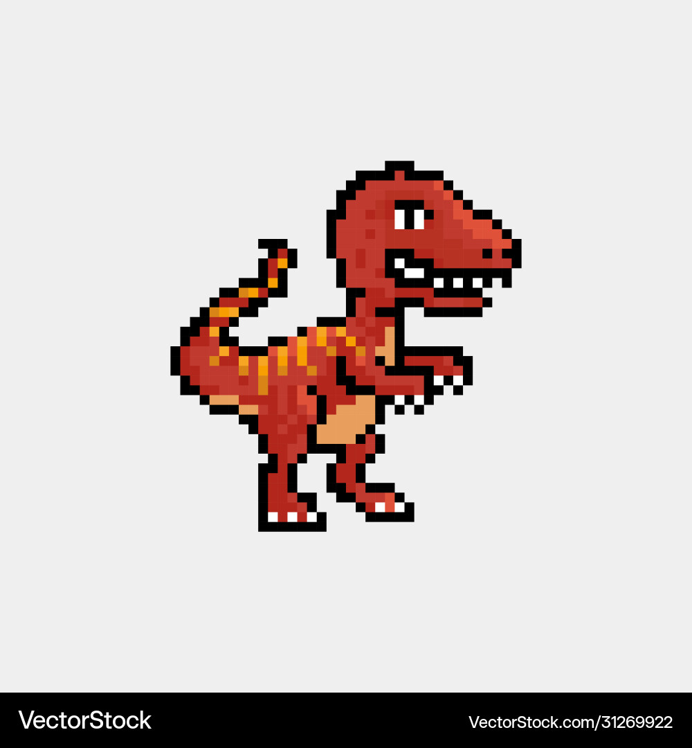 Pixelated T-Rex Royalty Free Vector Image - VectorStock