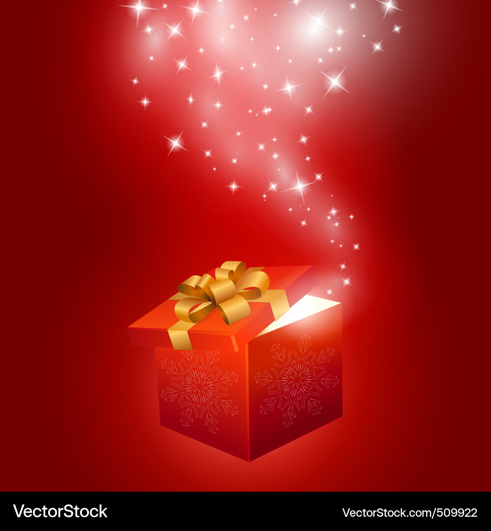 Red gift box abstract background Royalty Free Vector Image