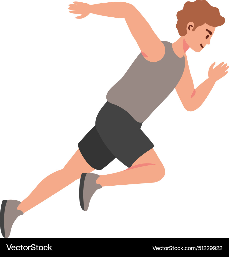 Runner man professional Royalty Free Vector Image