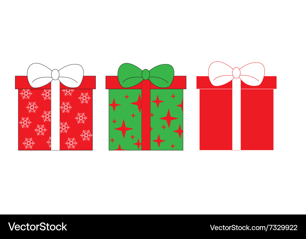 Set of icons gift boxes Royalty Free Vector Image