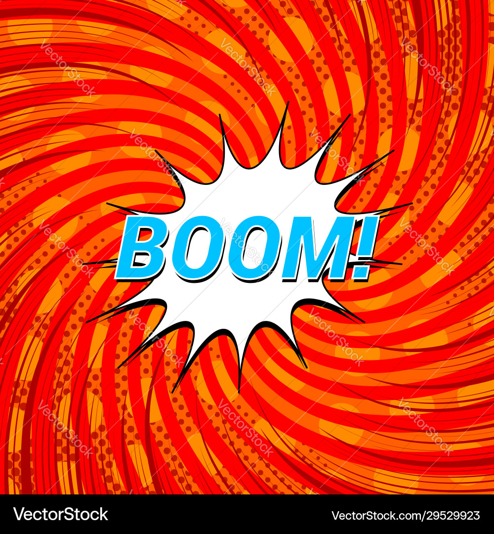 Comic explosive template Royalty Free Vector Image