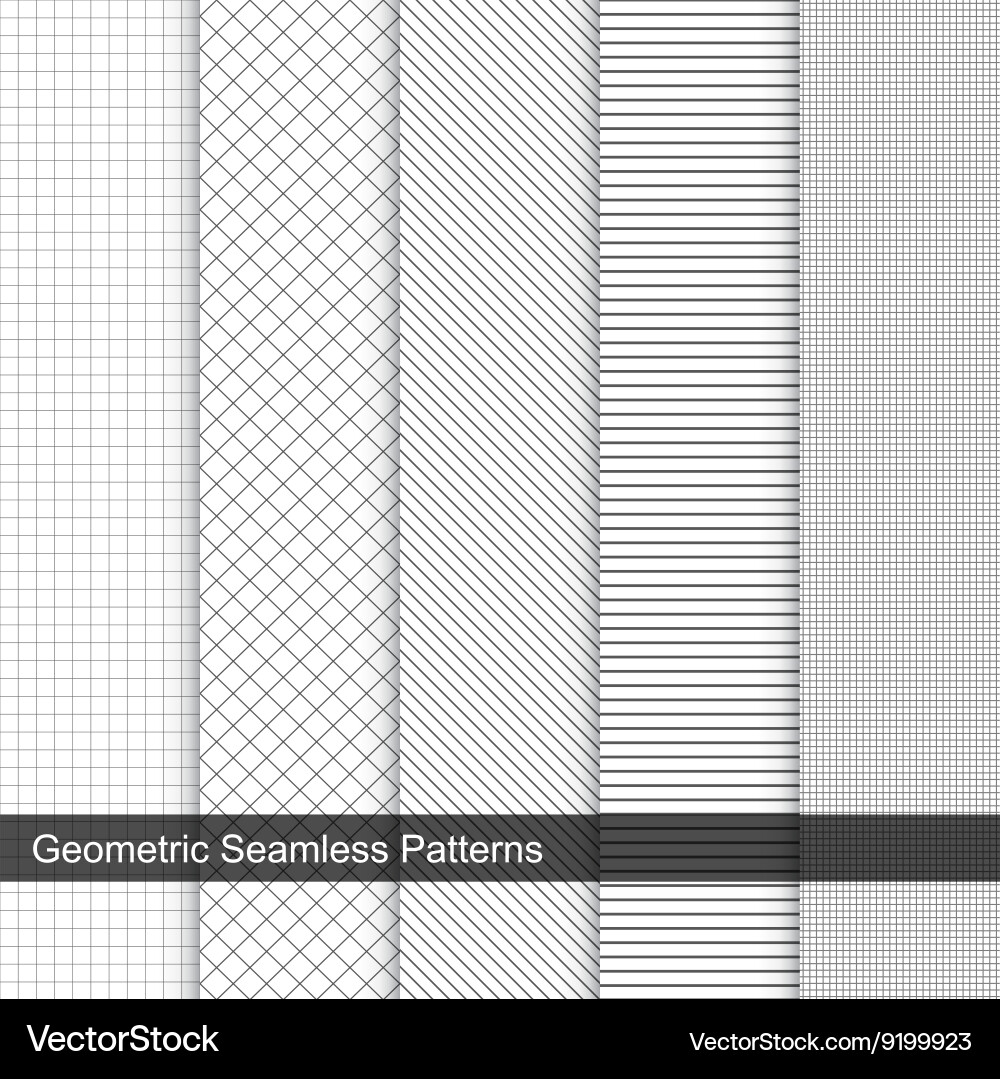 Grid geometric patterns Royalty Free Vector Image