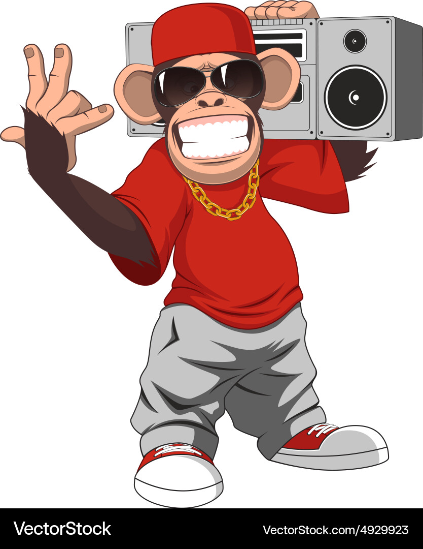 Happy monkey Royalty Free Vector Image - VectorStock