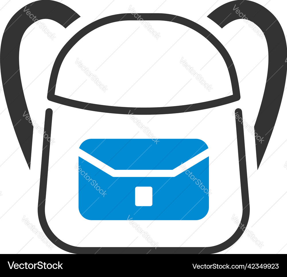 Icon of school rucksack Royalty Free Vector Image