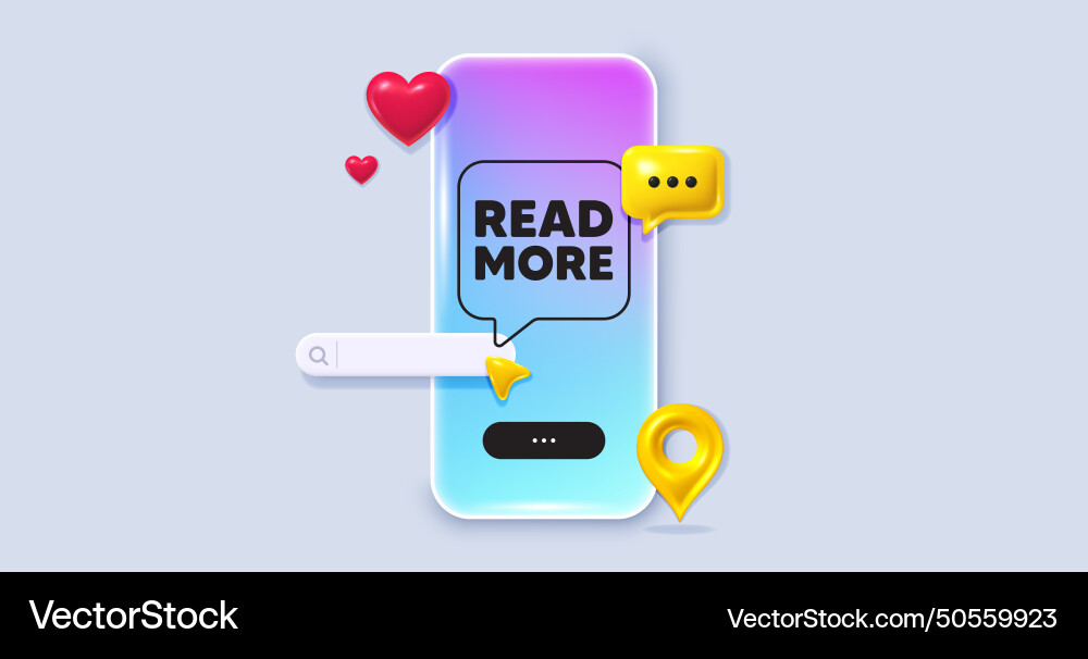 Read more symbol navigation sign social media Vector Image