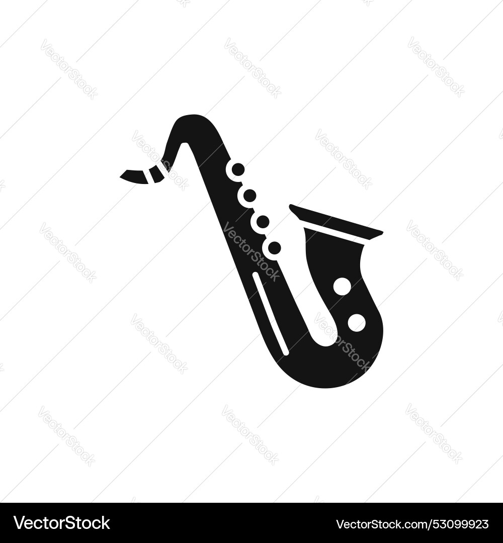 Saxophone icon isolated on white background Vector Image