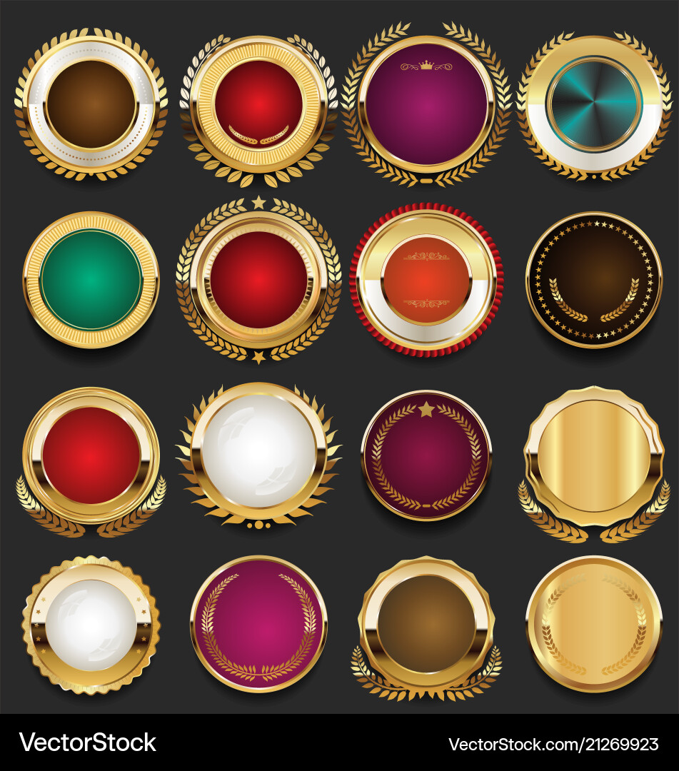 Shiny Retro Awards Collection Royalty Free Vector Image
