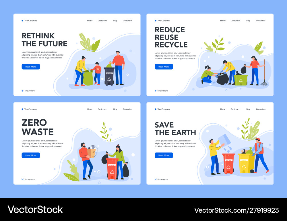 Waste separation and recycle environment care Vector Image