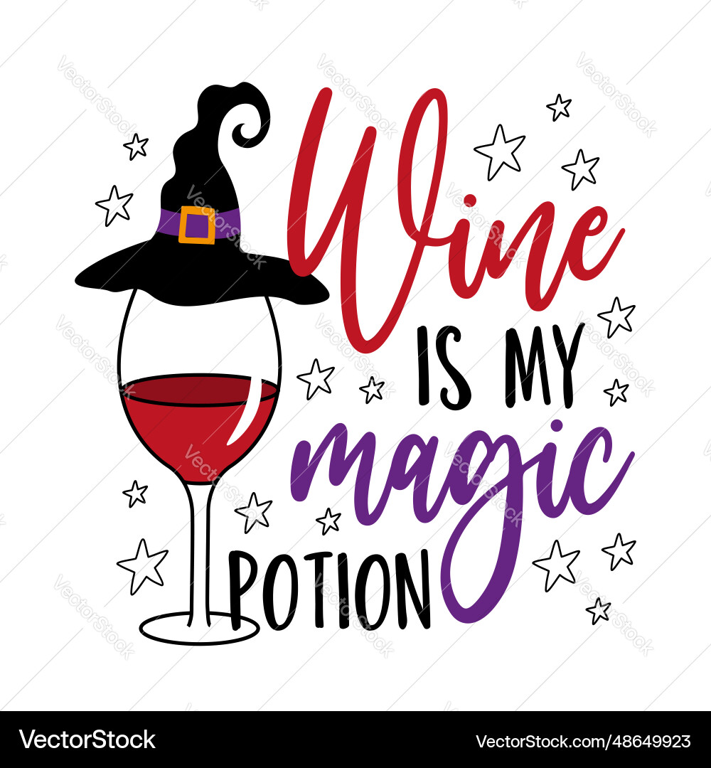 Wine Witch - Magic Potion Royalty Free Vector Image