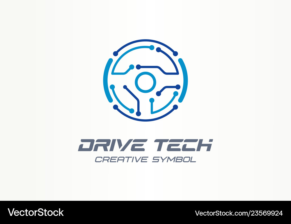 Autonomous Vehicle Tech Symbol Royalty Free Vector Image