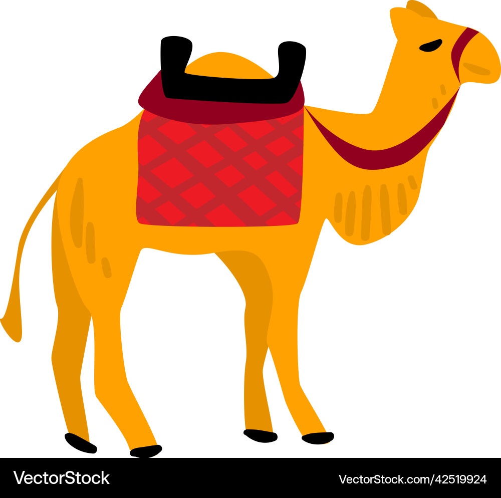 Camel ancient egypt composition Royalty Free Vector Image