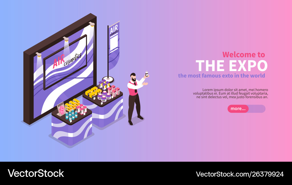 Expo product presentation banner Royalty Free Vector Image