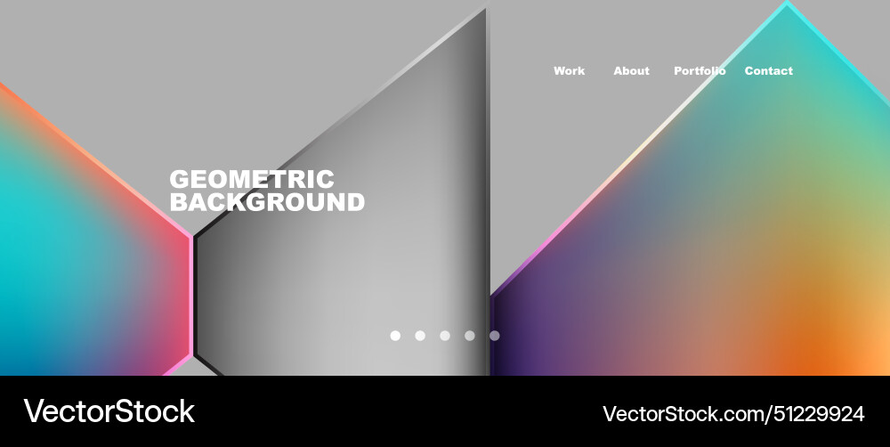 Gradient triangle geometric minimal wallpaper Vector Image