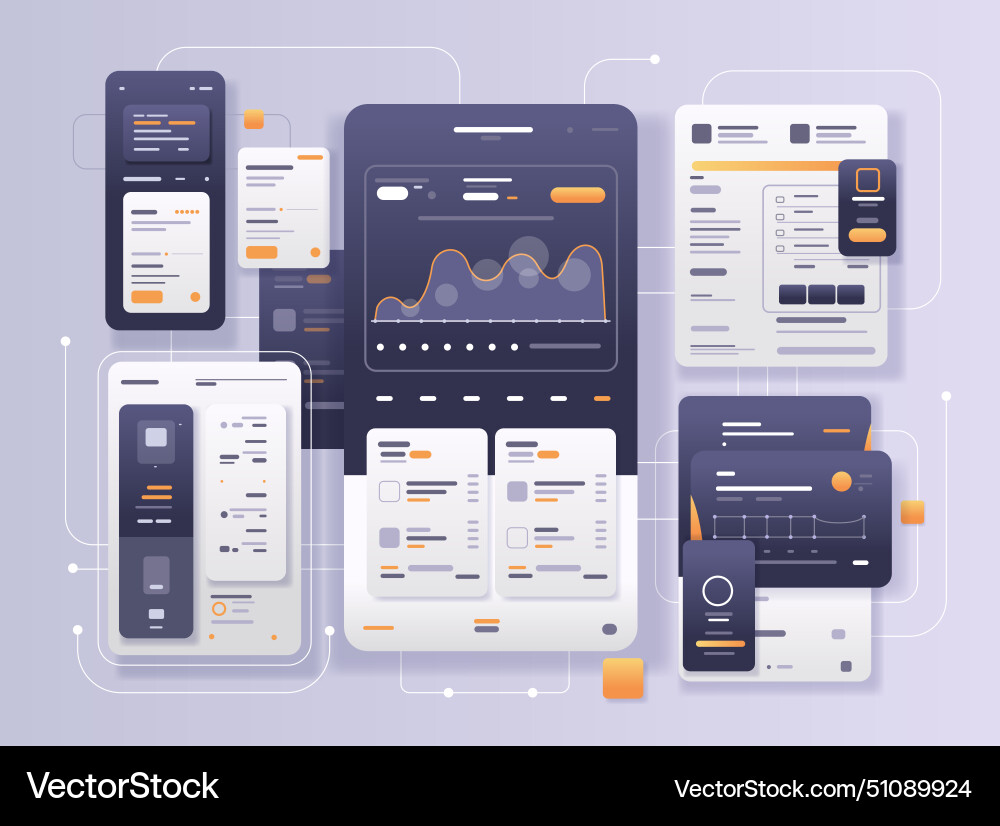 Online banking smart wallet payment application Vector Image
