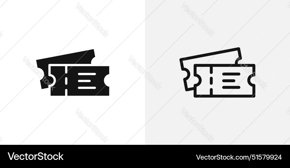 Ticket icon icon set Royalty Free Vector Image