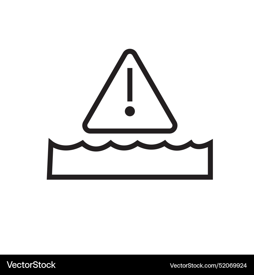 Warning deep water icon suitable for safety Vector Image