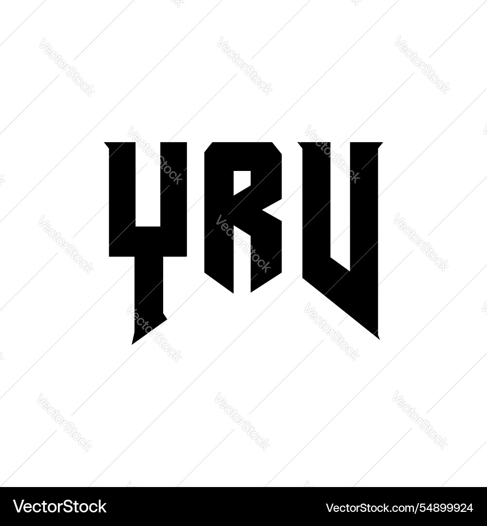 Yrv letter logo design for technology company Vector Image