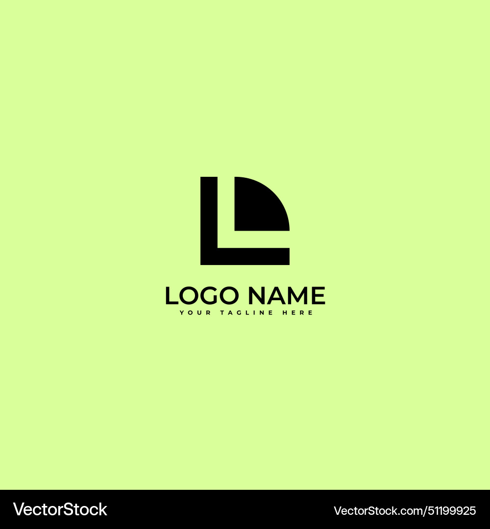 Abstract letter ld dl modern minimal logo design Vector Image