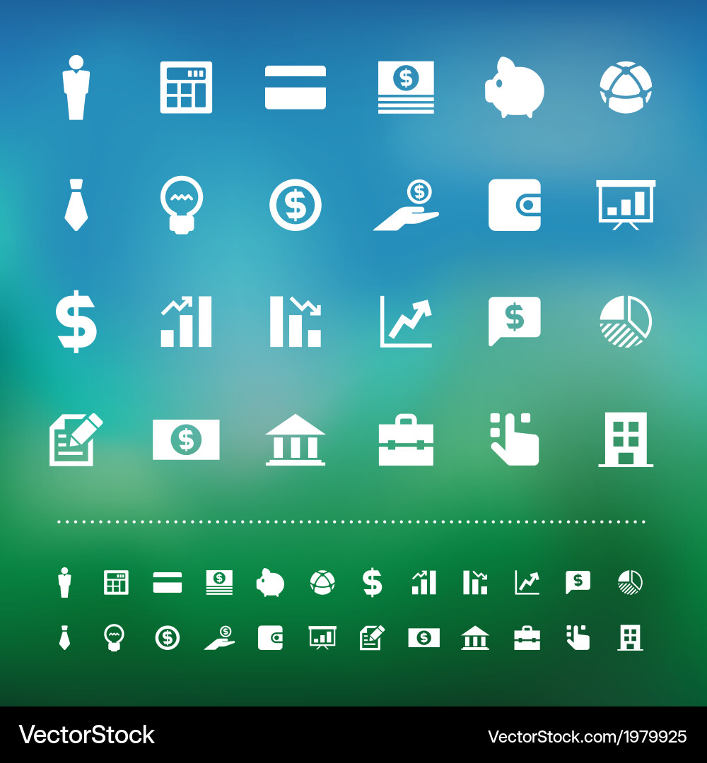 Business & Finance Icon Set Royalty Free Vector Image