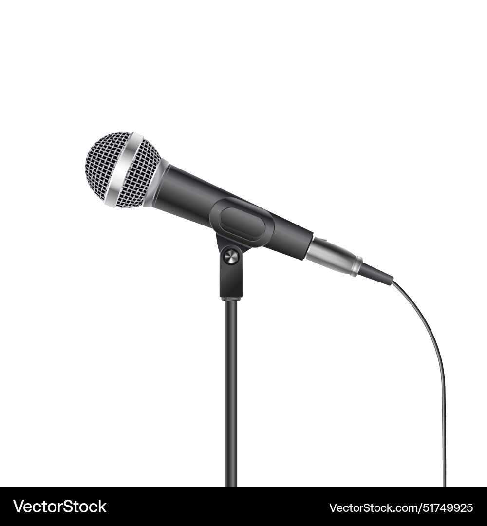Microphone isolated on white background Royalty Free Vector