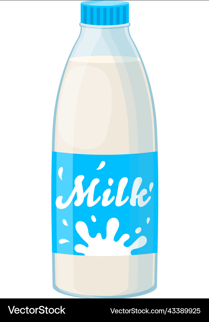 Milk bottle cartoon Royalty Free Vector Image - VectorStock