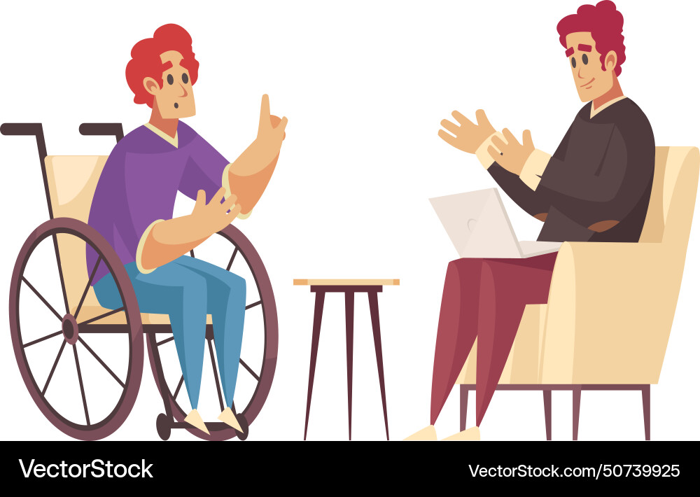 Psychotherapy cartoon Royalty Free Vector Image