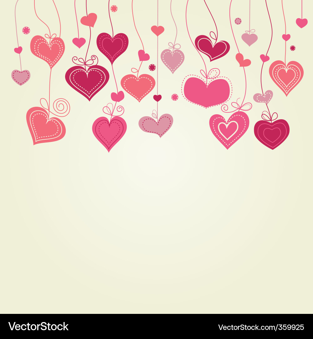 Romantic Hearts Background Royalty Free Vector Image