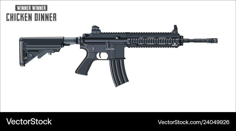 Assault riffle Royalty Free Vector Image - VectorStock