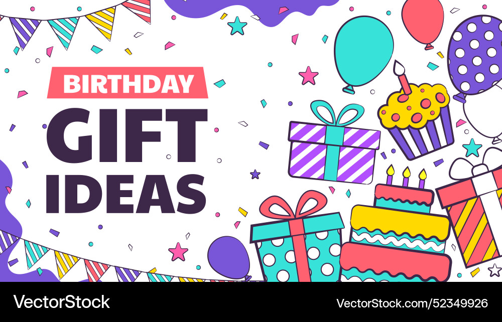 Birthday template design Royalty Free Vector Image