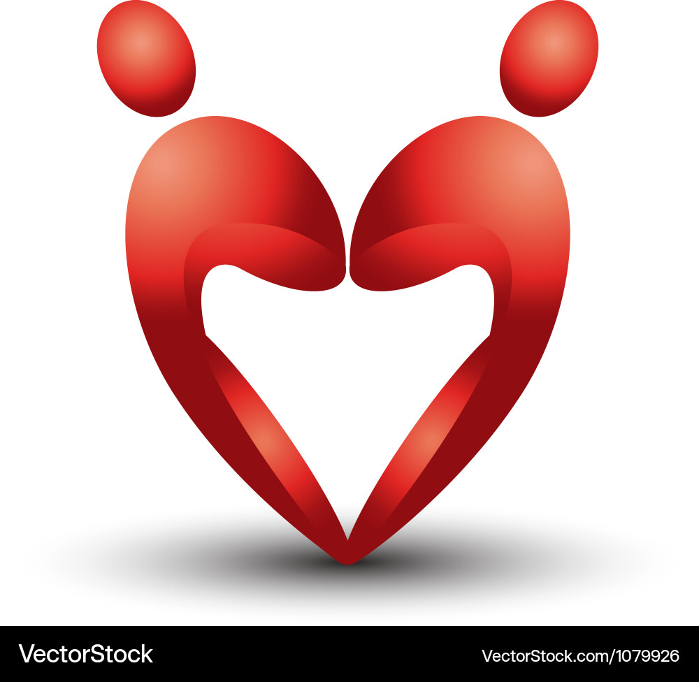 Heart figure logo Royalty Free Vector Image - VectorStock