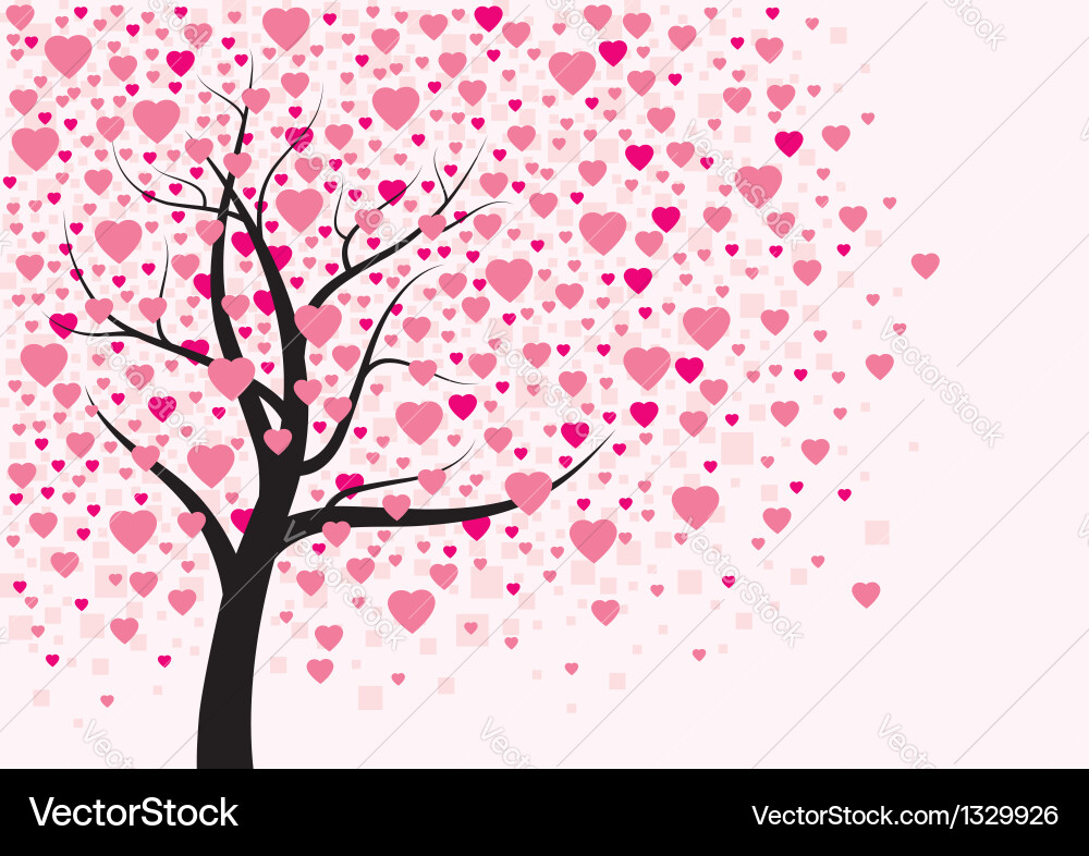 Heart tree design Royalty Free Vector Image - VectorStock