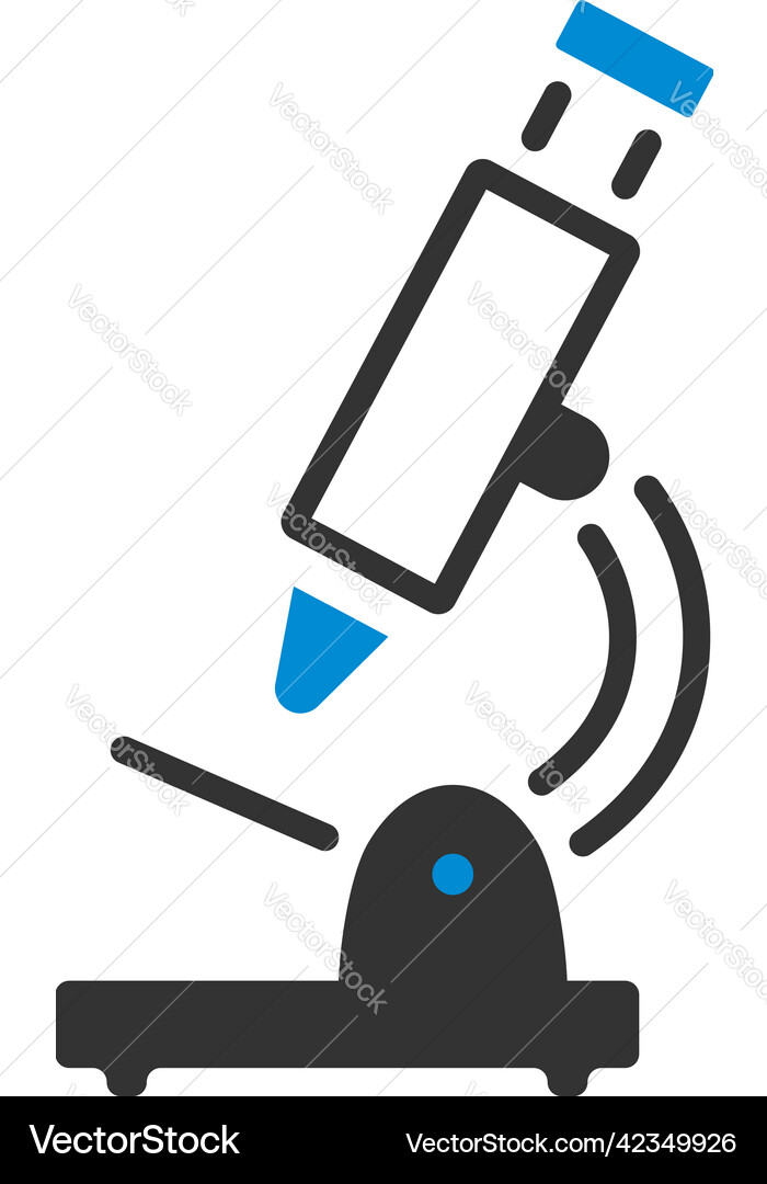 Icon of school microscope Royalty Free Vector Image