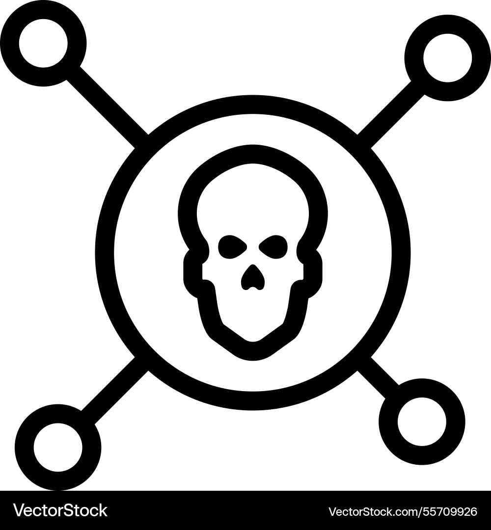 Malware virus icon Royalty Free Vector Image - VectorStock
