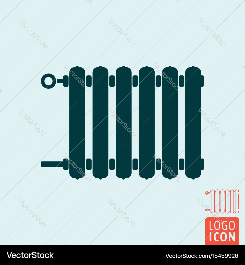 Radiator icon heating with adjuster Royalty Free Vector