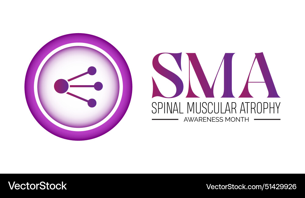 Spinal muscular atrophy awareness month Royalty Free Vector
