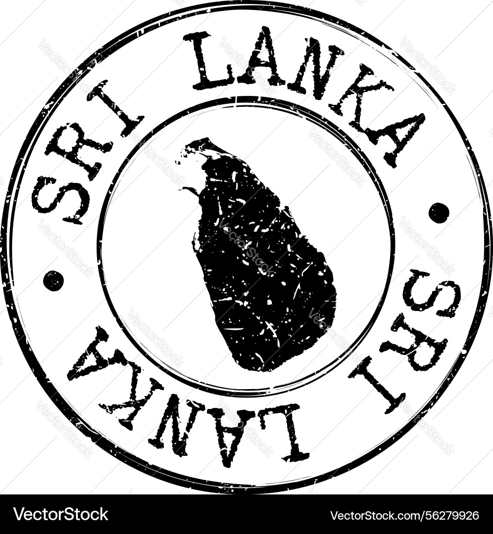 Sri lanka stamp postal Royalty Free Vector Image