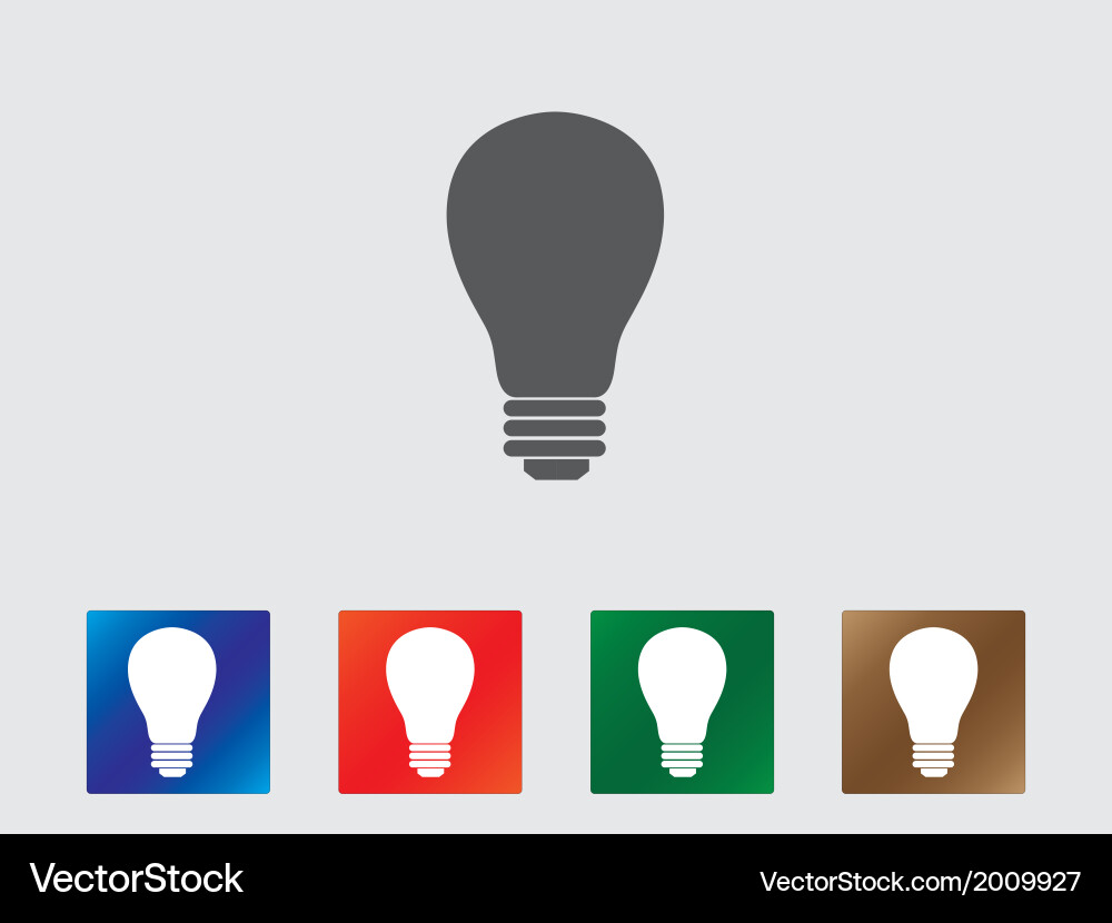 Bulb icons Royalty Free Vector Image - VectorStock