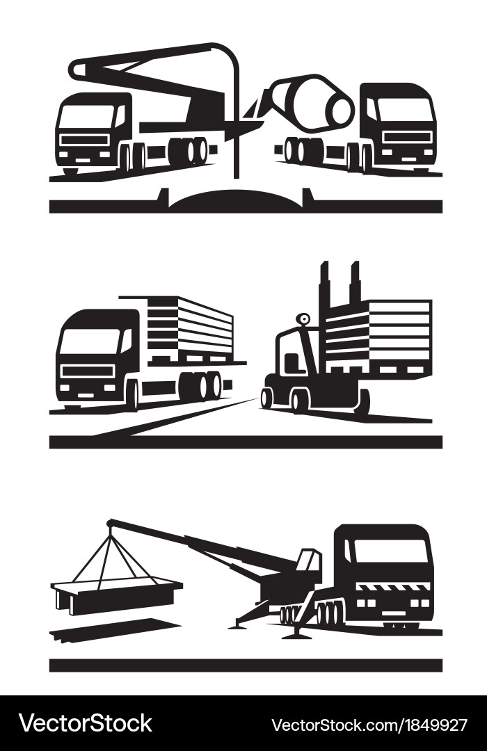 Construction and lifting transportation Royalty Free Vector