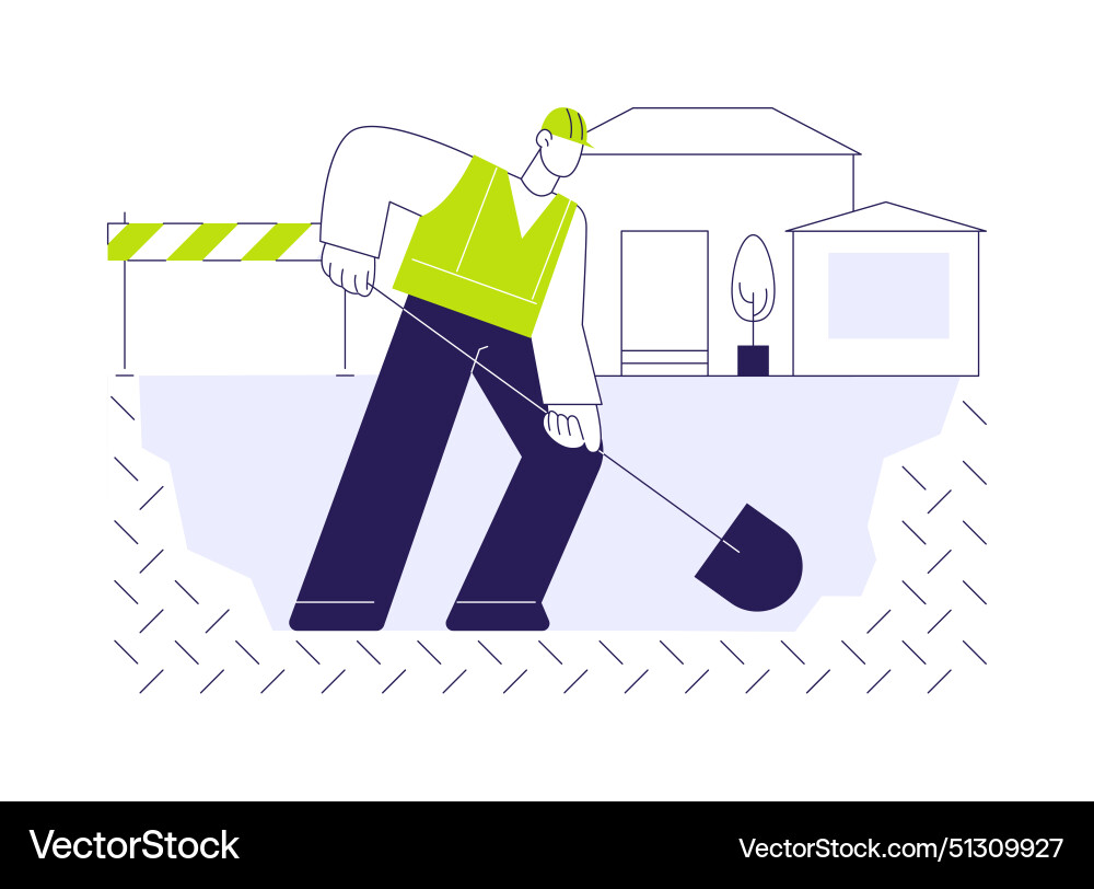 Digging trenches abstract concept – Royalty-Free Vector | VectorStock
