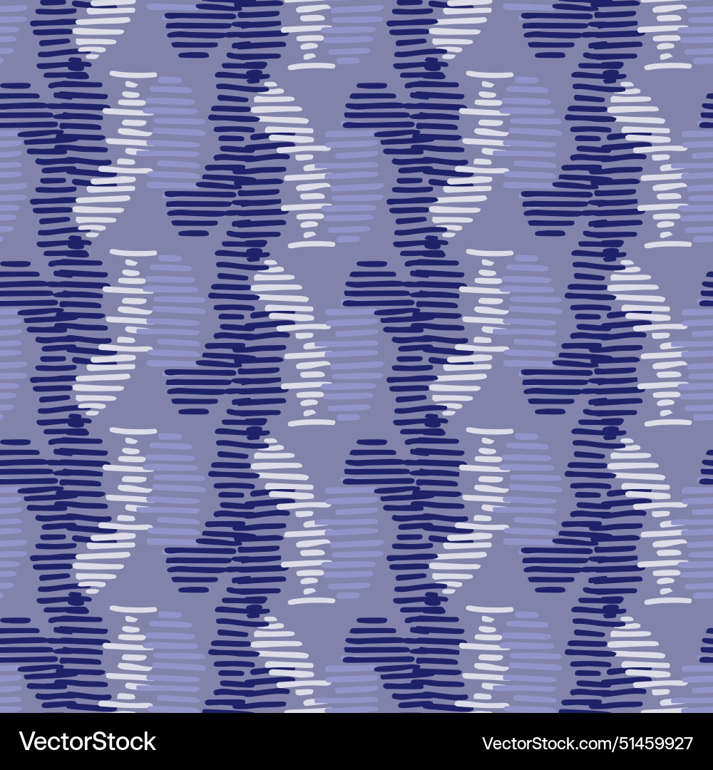 Indigo blue stitch effect abstract seamless Vector Image